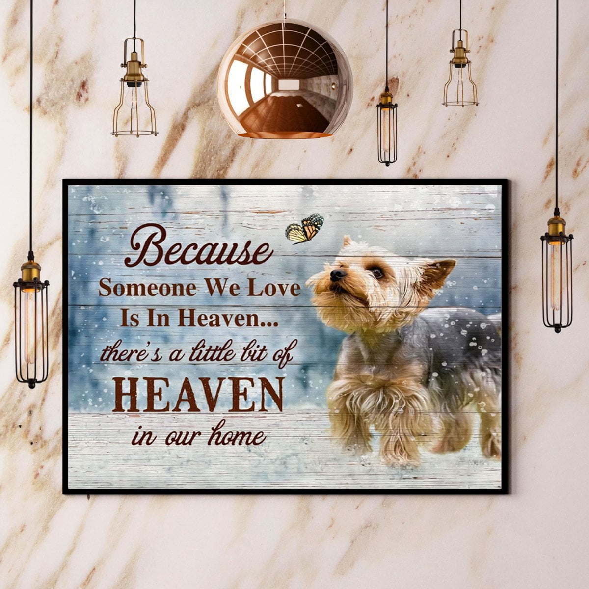 Yorkie Because Someone We Love Is In Heaven Paper Poster No Frame Matte ...