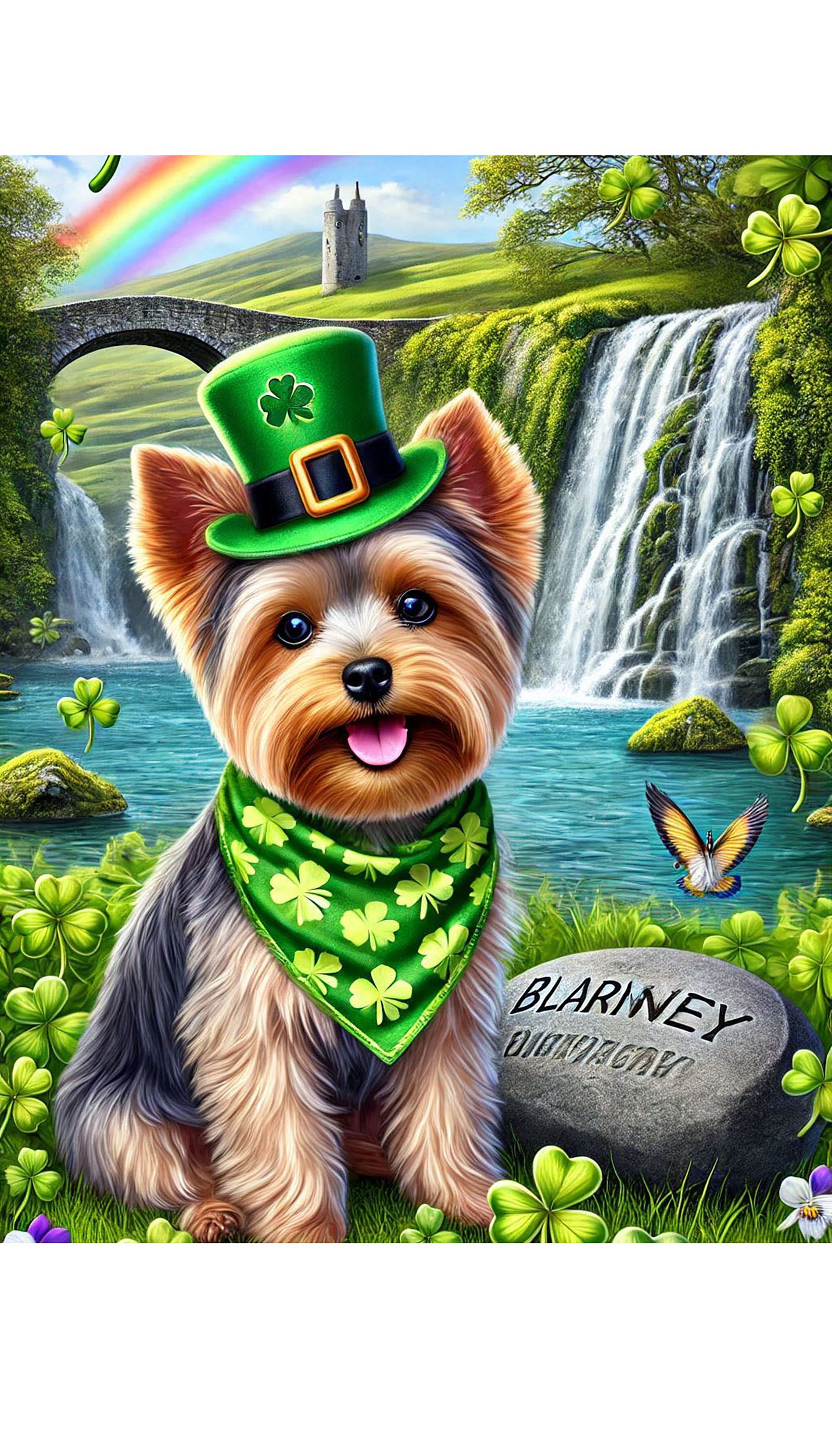 Yorkie - Best of Breed DCR Saint Patricks Day Garden Flag 12" x 17 ...