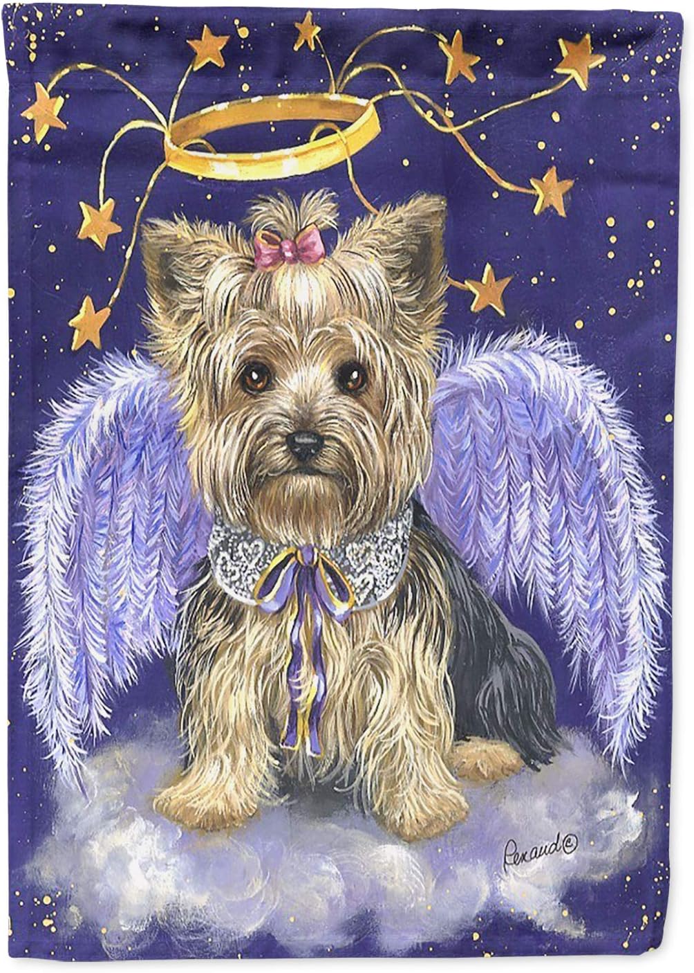 Yorkie Christmas Angel Garden Flag Mailbox Flag Decorative Yard Flag ...