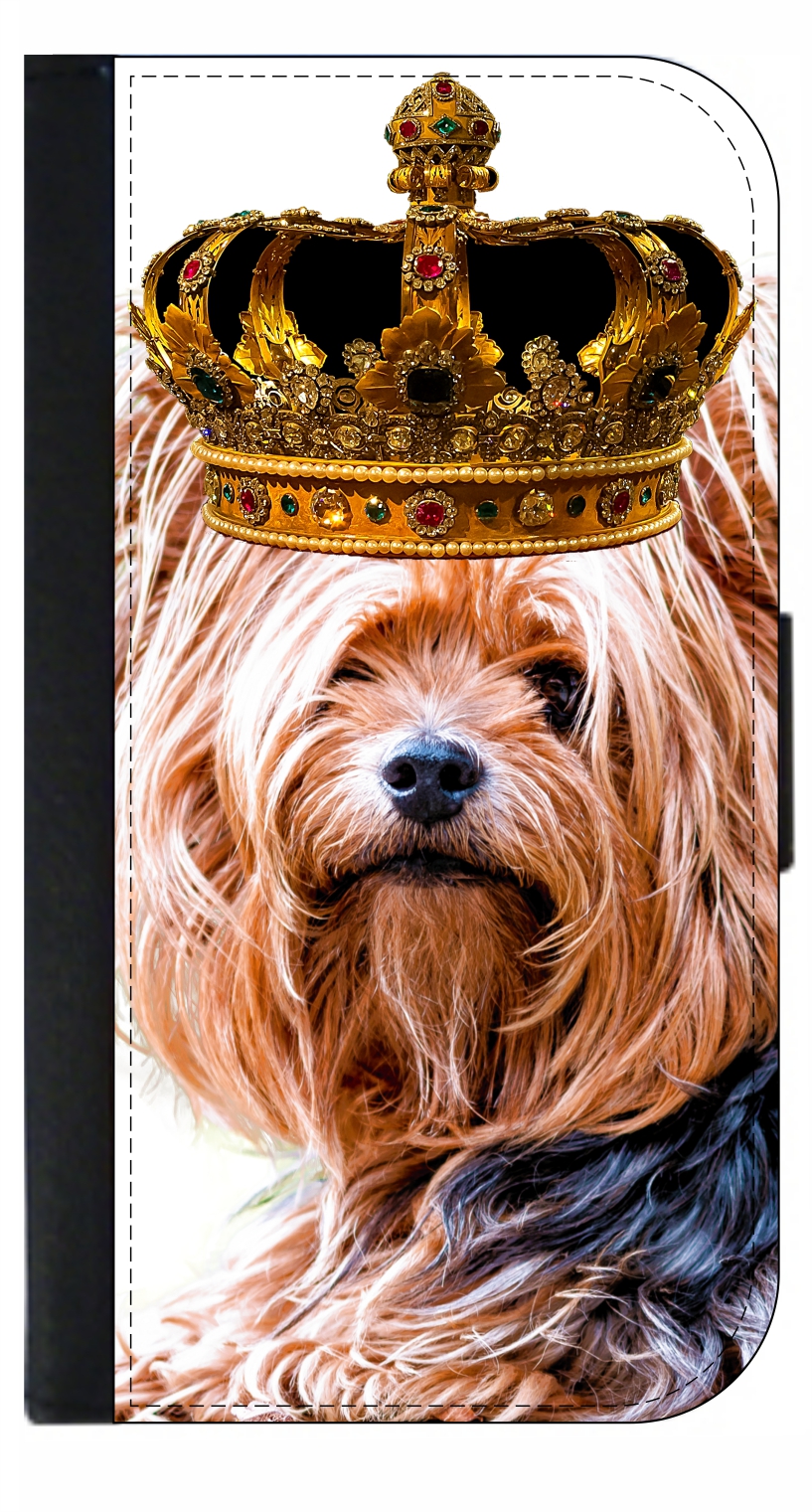 Yorkie Crown - Wallet Style Phone Case with 2 Card Slots Compatible ...