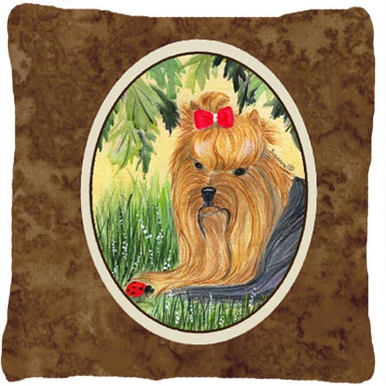 Yorkie Decorative Indoor & Outdoor Fabric Pillow - Walmart.com