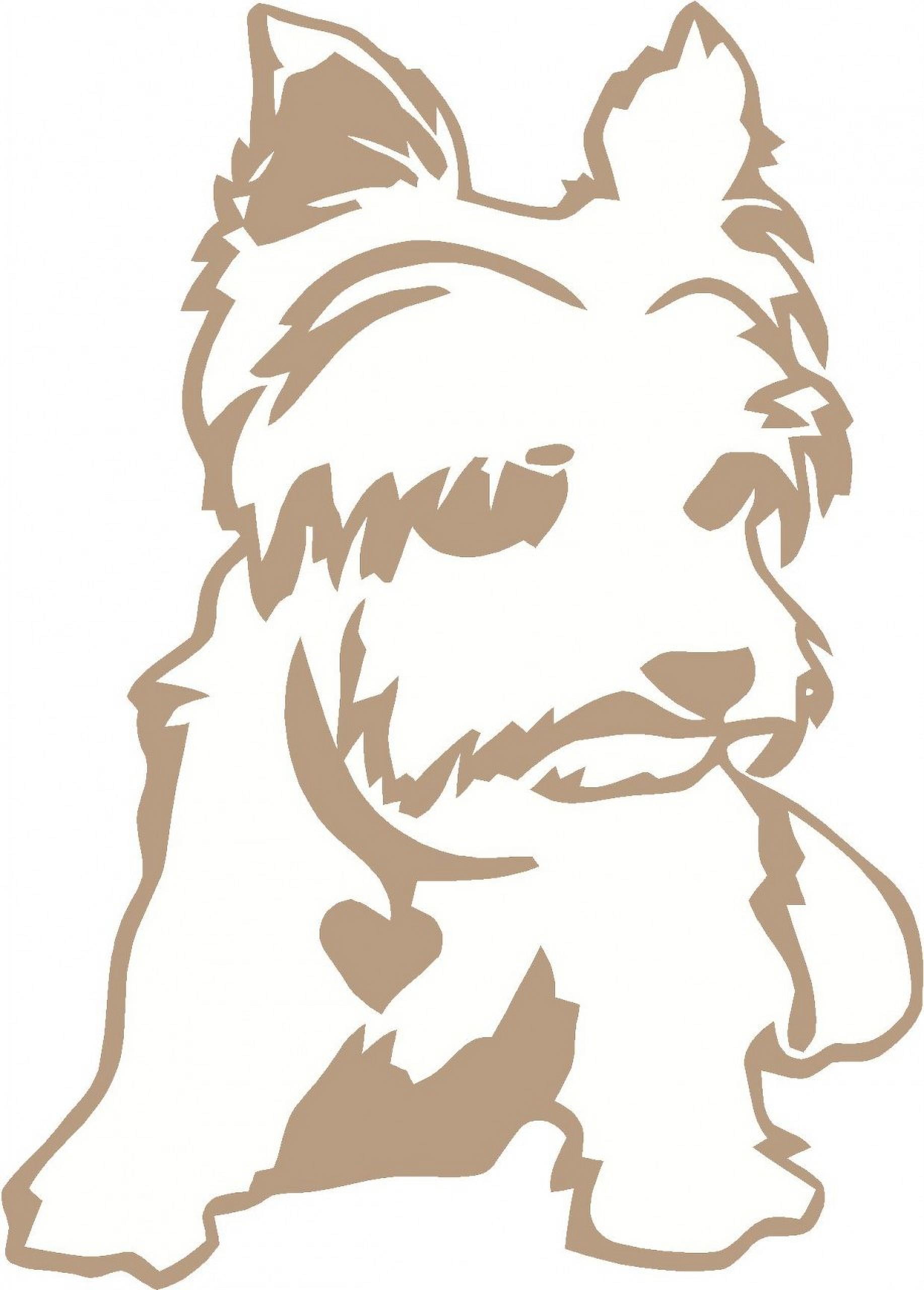 Yorkie Dog Picture Art â€“ Living Room â€“ Peel & Stick Sticker - Vinyl ...