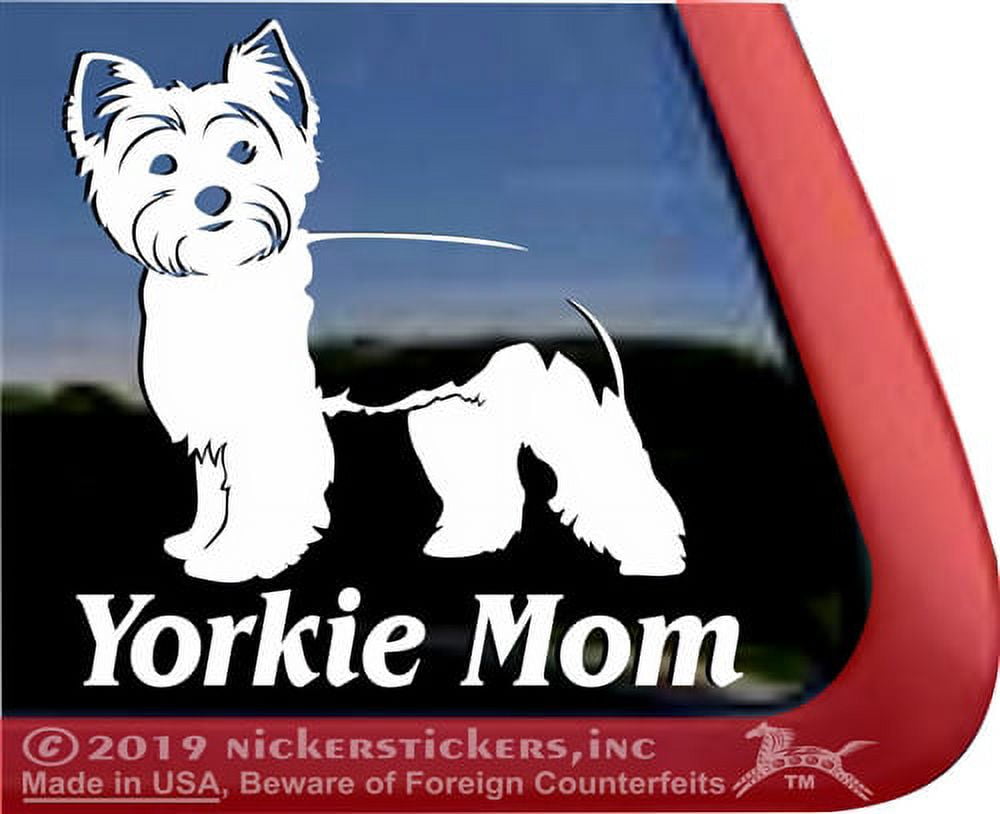 Yorkie Mom | High Quality Vinyl Yorkshire Terrier Dog Window Decal ...