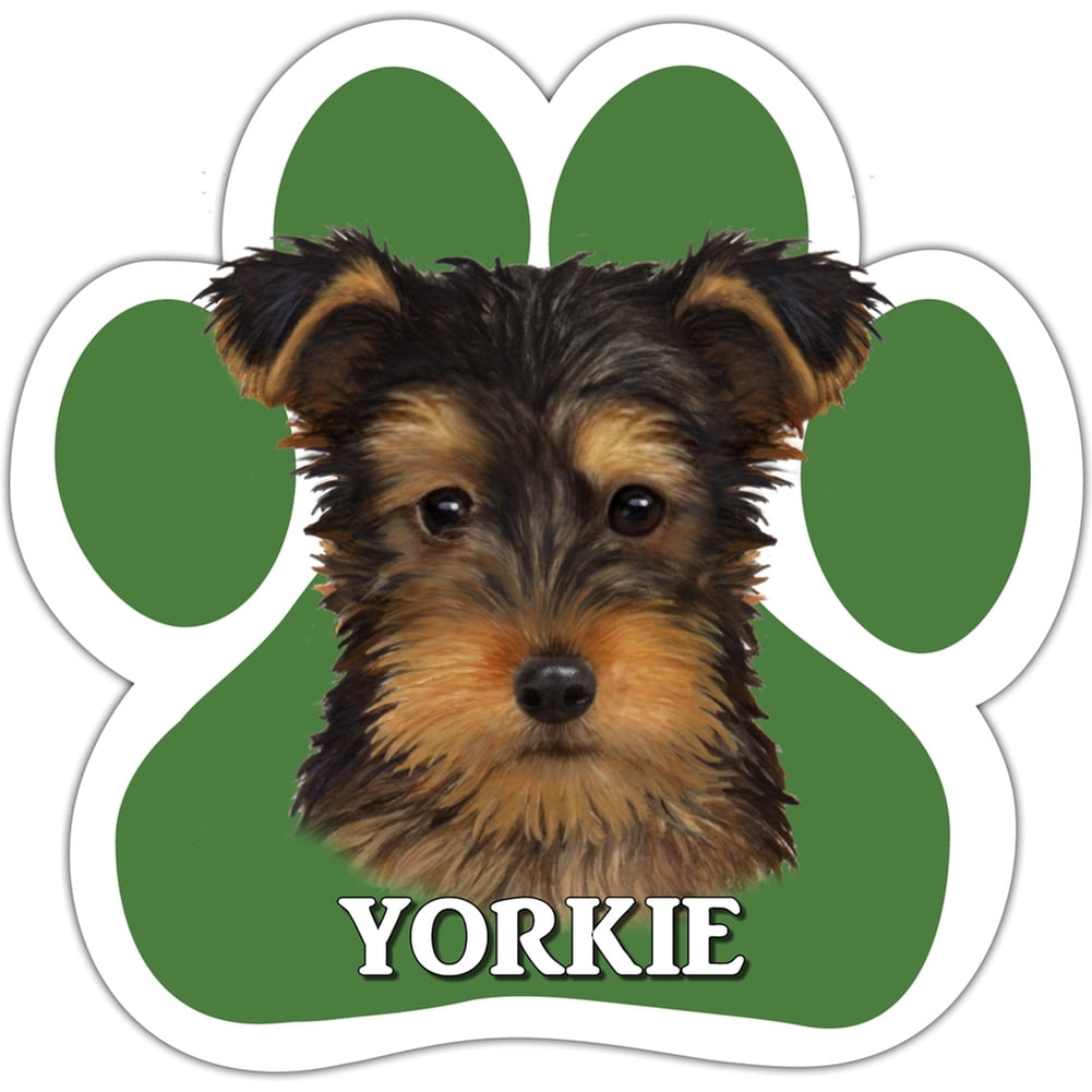 Yorkie Paw Shaped Car Magnet - Walmart Business Supplies