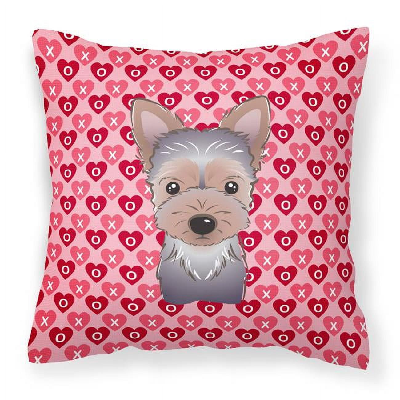 Yorkie Puppy Hearts Fabric Decorative Pillow - Walmart.com
