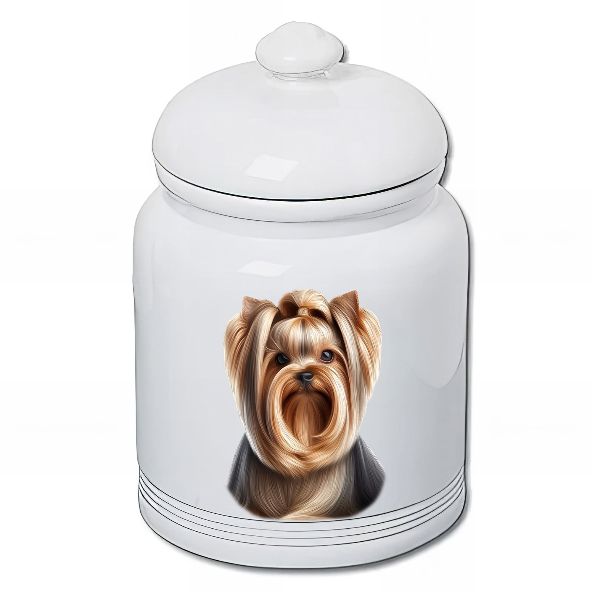 Yorkie Show Cut - Best of Breed Dog and Cat Ceramic Treat Jar - Walmart.com