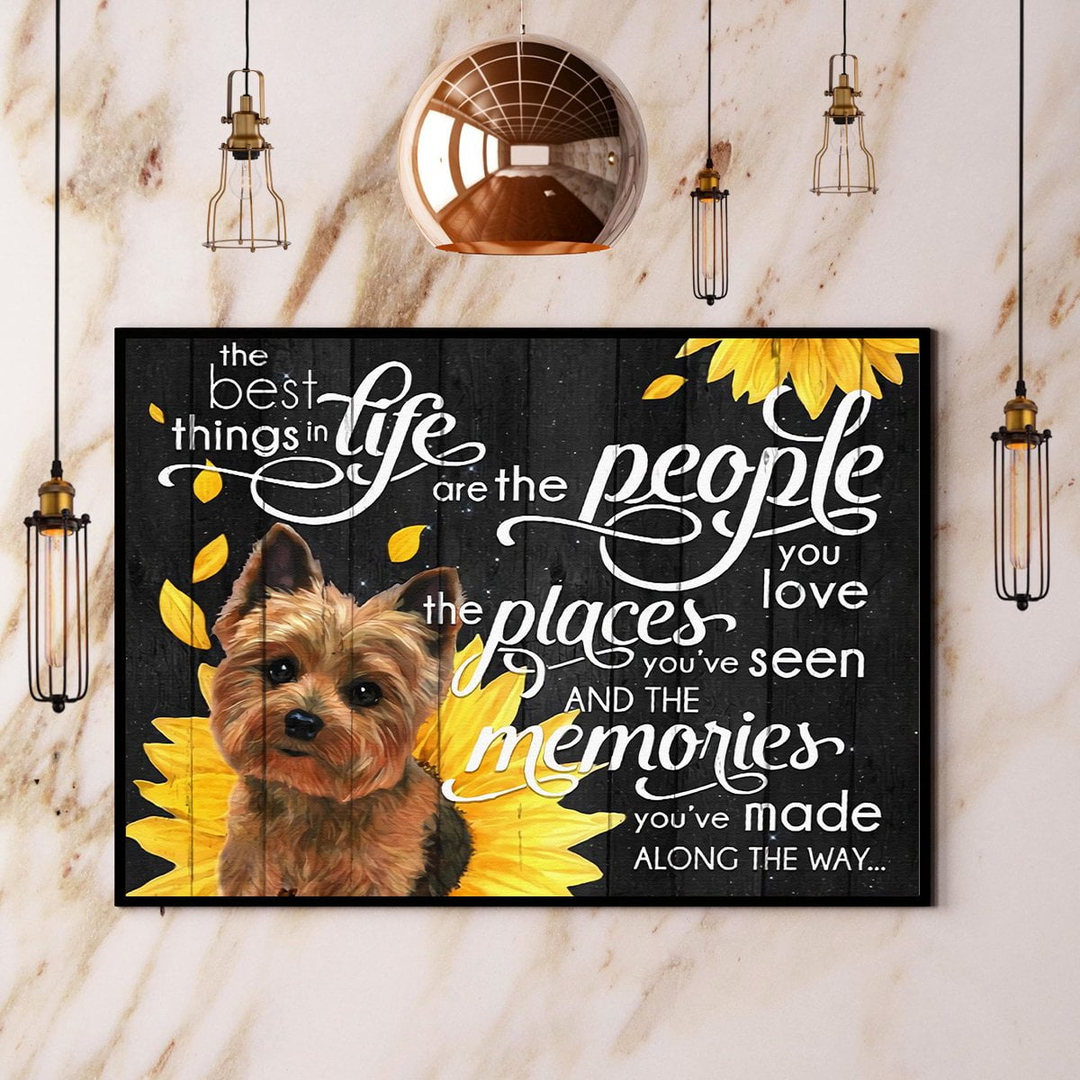 Yorkie Sunflower The Best Things In Life Are The People You Love Paper ...