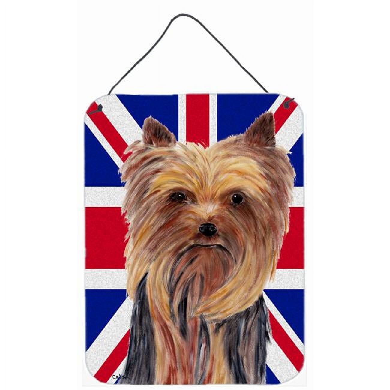 Yorkie With English Union Jack British Flag Aluminium Metal Wall Or ...