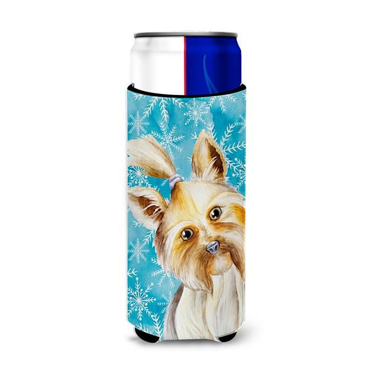 Yorkie Yorkshier Terrier Winter Michelob Ultra Hugger for Slim Cans ...