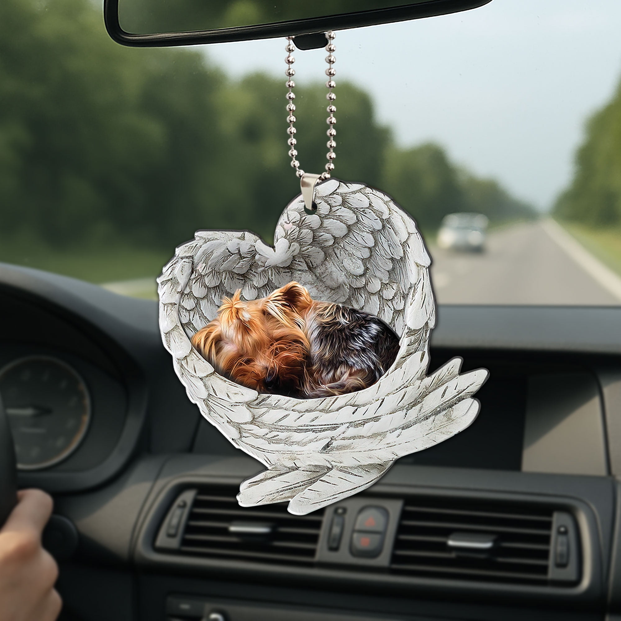 Yorkie Yorkshire Terrier Angel Car Ornament – Dog Memorial Gift & Xmas ...