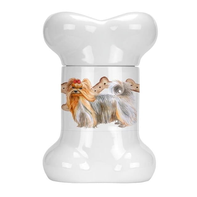 Yorkie Yorkshire Terrier Bone Shaped Treat Jar - Walmart.com