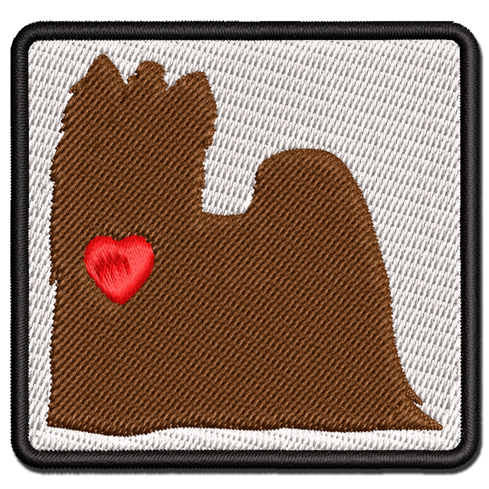 Yorkie Yorkshire Terrier Dog with Heart Applique Multi-Color ...