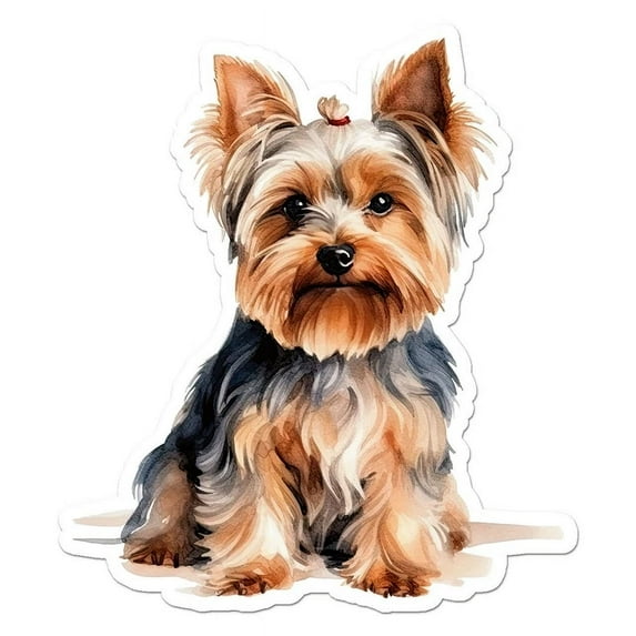 Yorkie Yorkshire Terrier Sticker Phone Decal Water Bottle Stickers Car ...