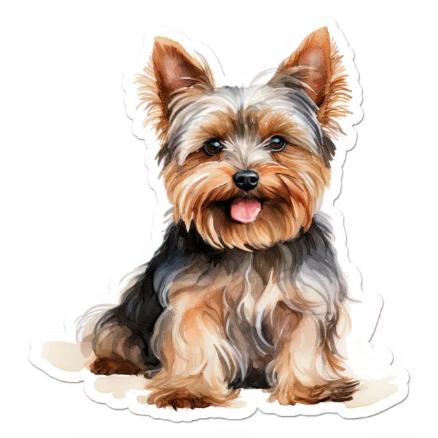 Yorkie Yorkshire Terrier Sticker Phone Decal Water Bottle Stickers Car ...