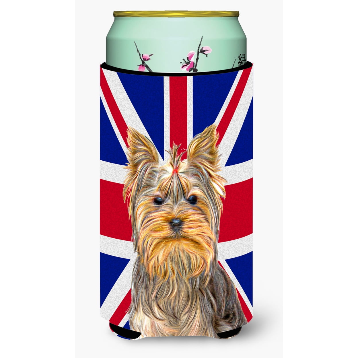 Yorkie / Yorkshire Terrier with English Union Jack British Flag Tall ...