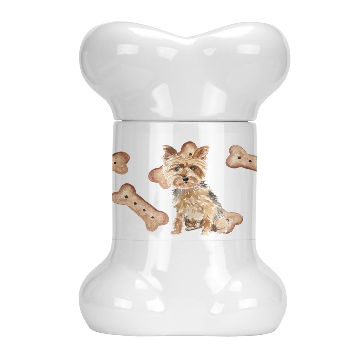 Yorkie or Yorkshire Terrier Bone Shaped Treat Jar - Walmart.com