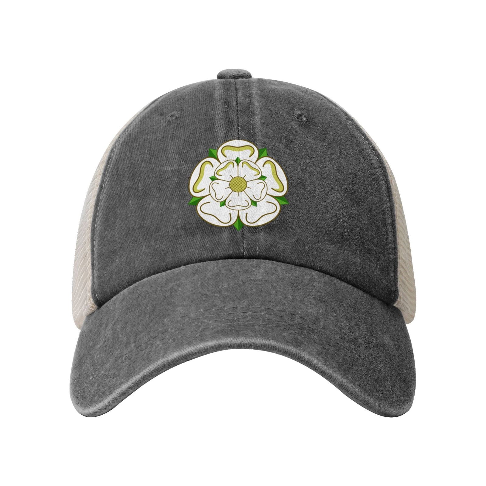 Yorkshire Rose County Flag Unisex Cowboy Mesh Baseball Cap Adjustable ...