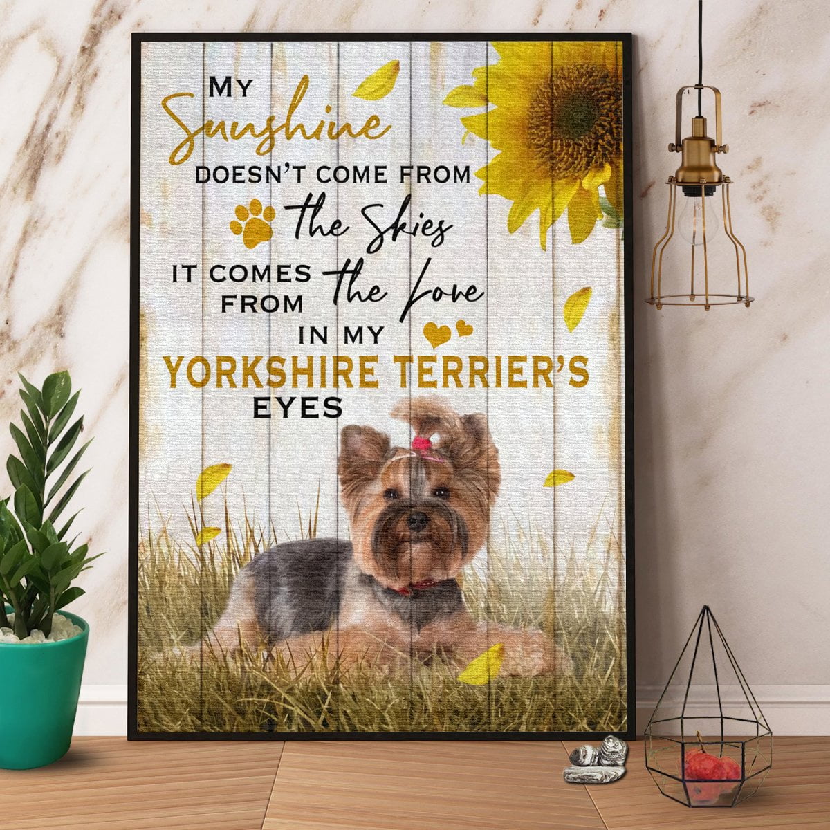 Yorkshire Sunflower My Sunshine Comes From The Love Paper Poster No ...