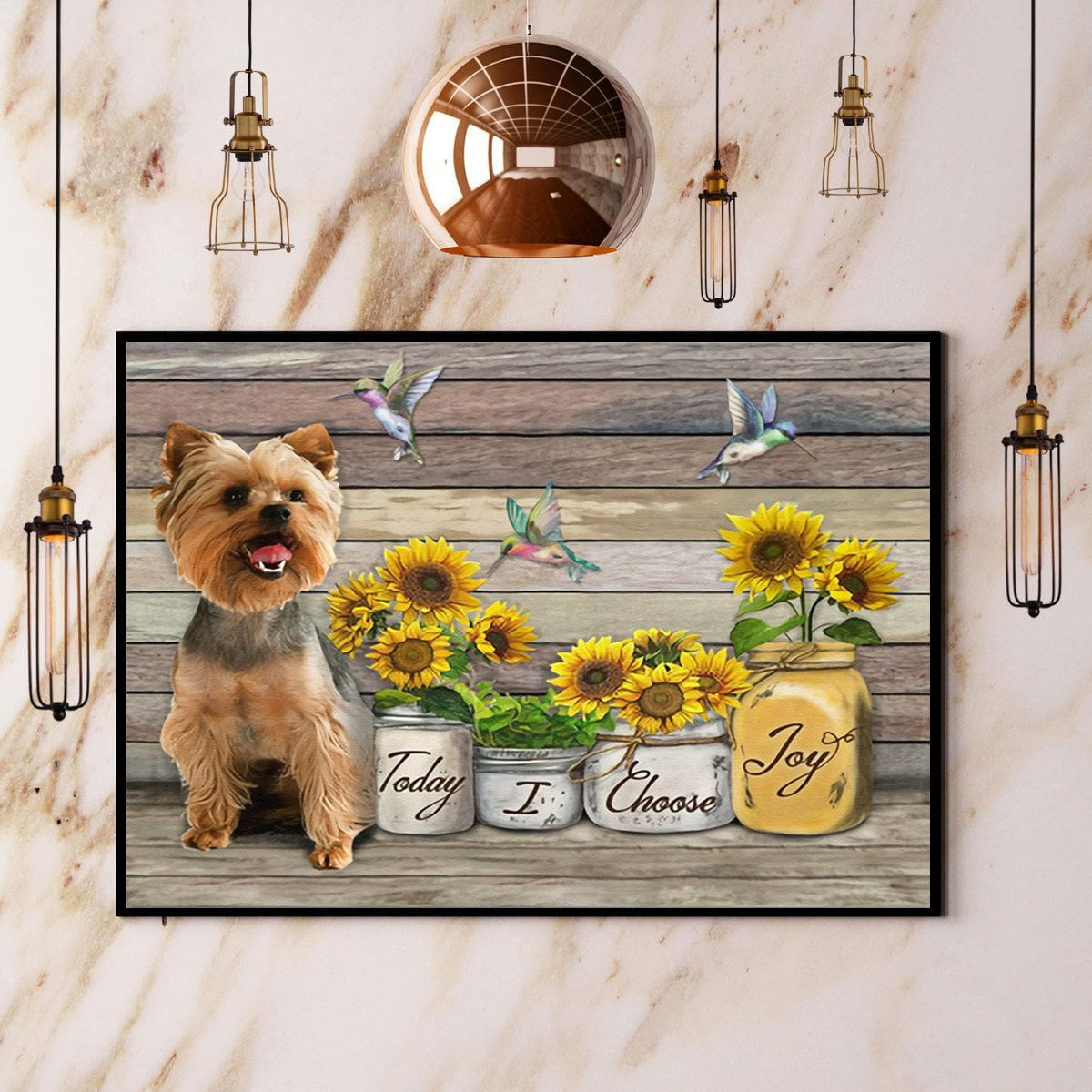 Yorkshire Sunflower Today I Choose Joy Paper Poster No Frame Matte Wall ...