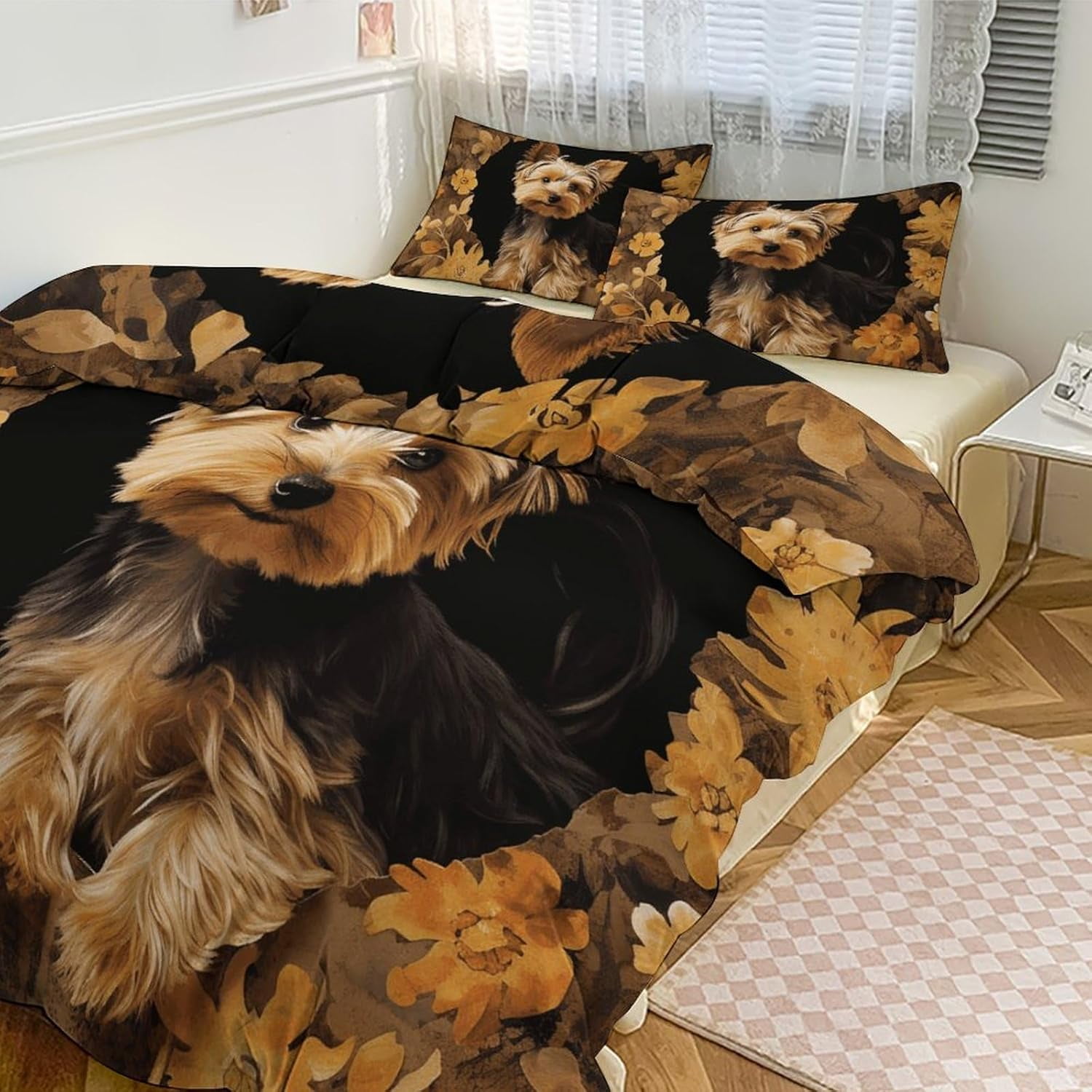 Yorkshire Terrier in The Cave Comforter Set Duvet Cover Bedding ...