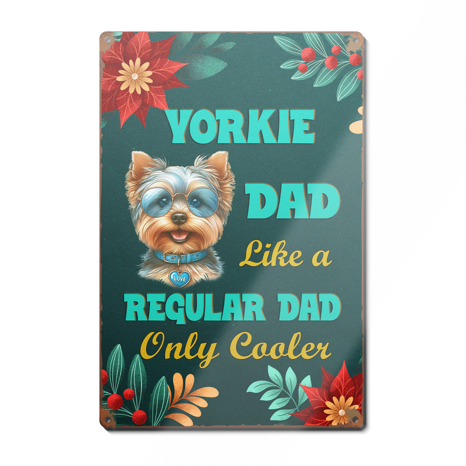 Yorkshire Terrier Dad Like a Regular Dad Only Cooler Happy Father's Day ...