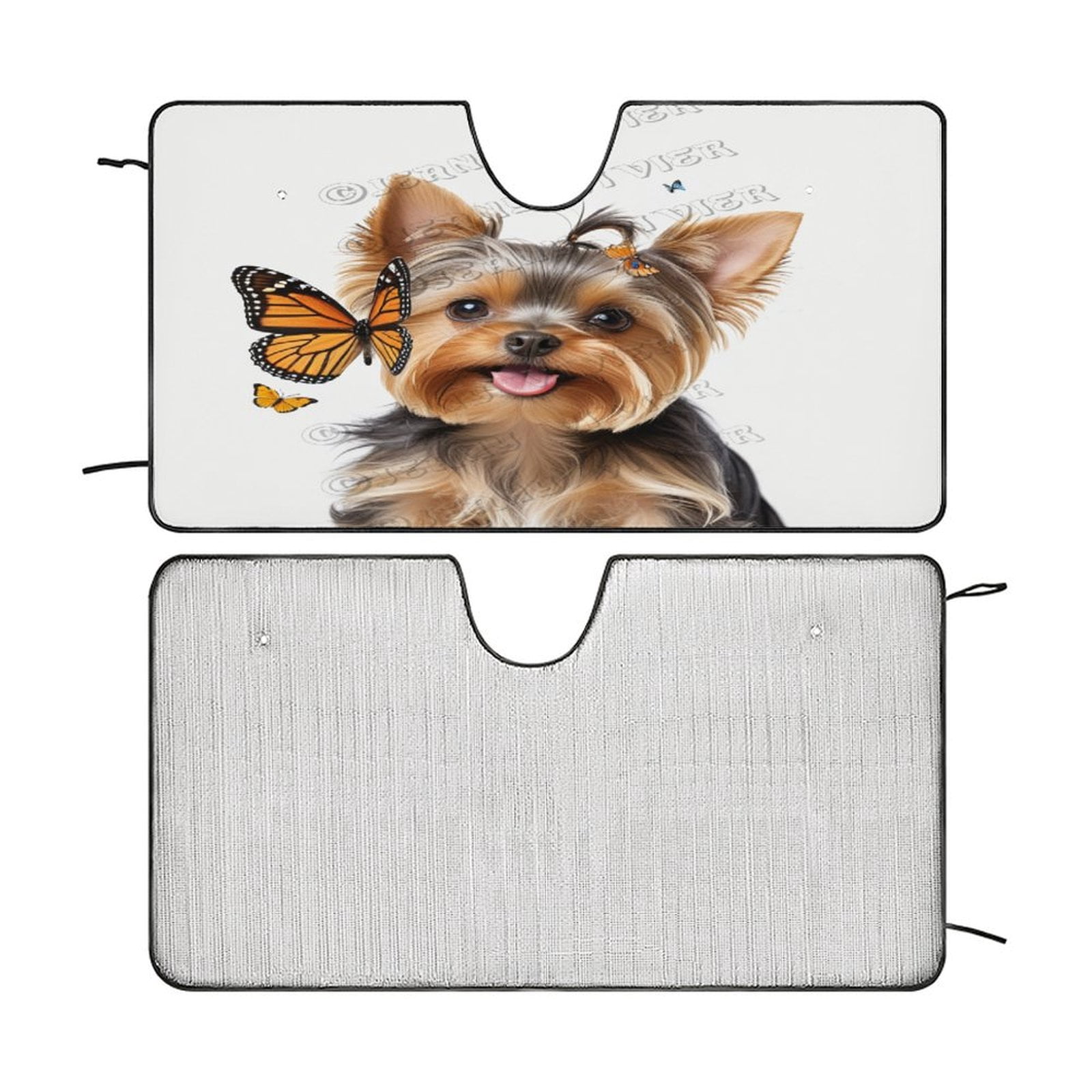 Yorkshire Terrier Dog Car Windshield Sunshade with Pet Design, Cute ...