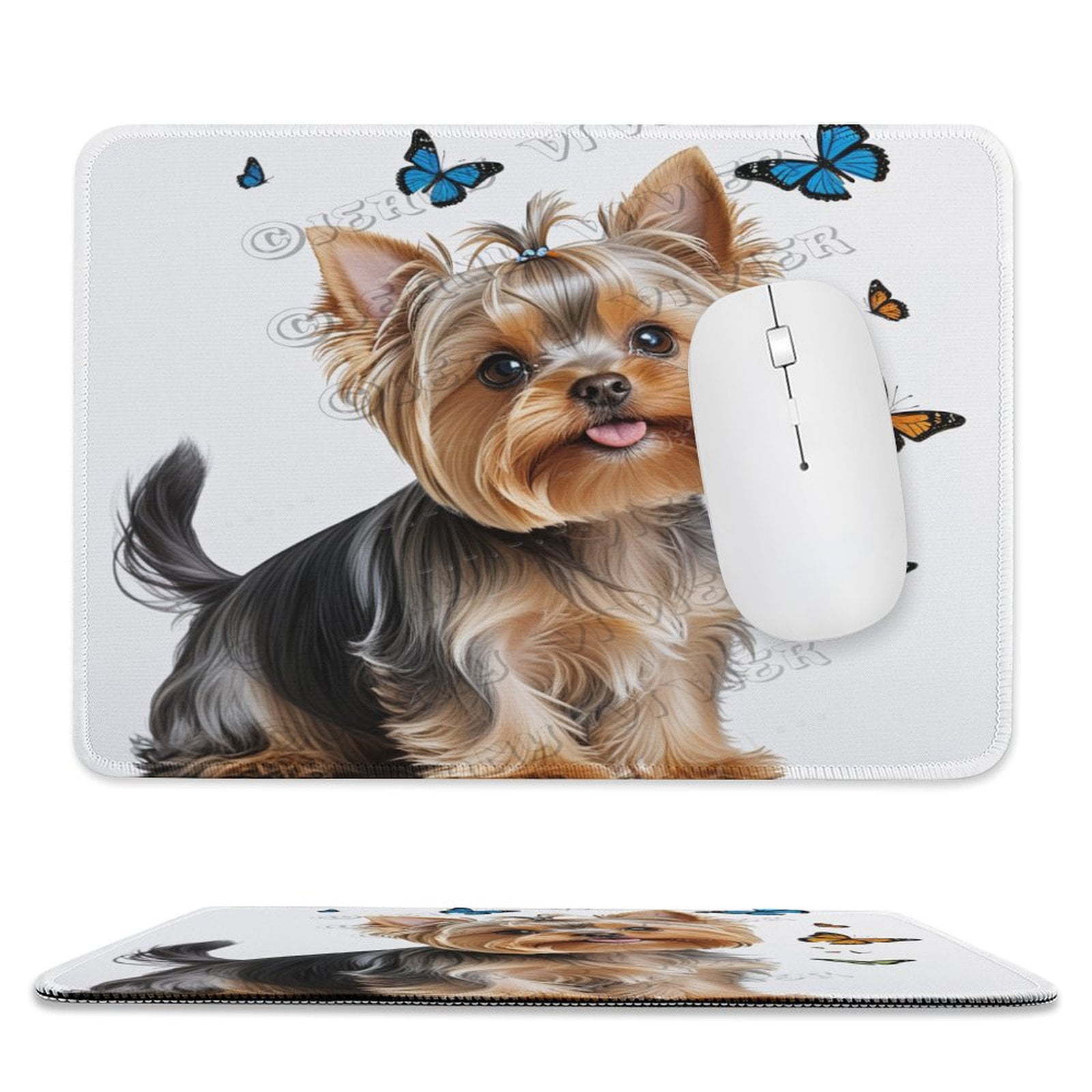 Yorkshire Terrier Dog Mouse Pad 8"x10", Non-Slip Rubber Base Dog ...