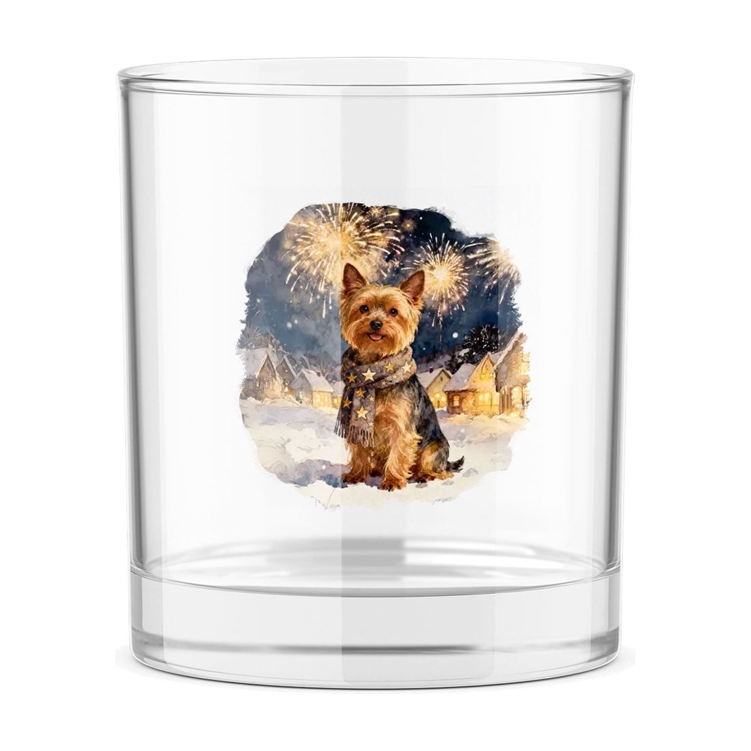 Yorkshire Terrier Happy New Year 2026 with Fireworks on New Year's Eve ...
