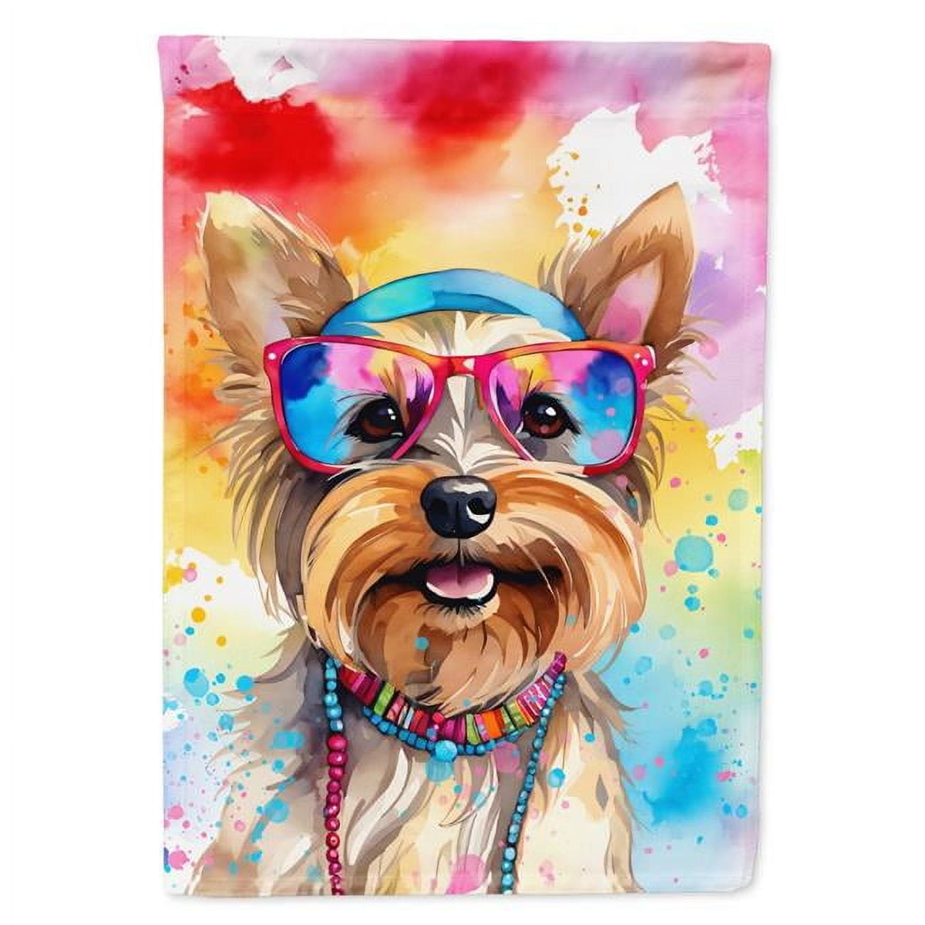 Yorkshire Terrier Hippie Dawg House Flag 28 in x 40 in - Walmart.com