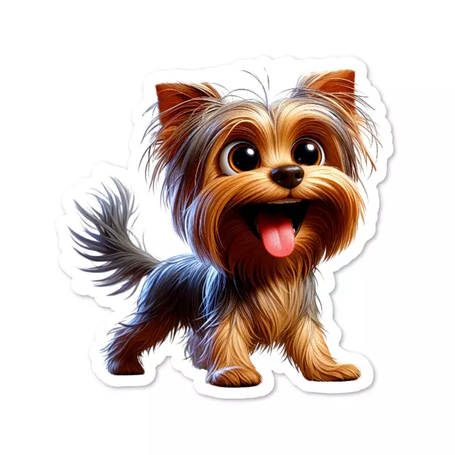 Yorkshire Terrier, Pet Sticker, Water Resistant, Indoor, Laptopphone ...
