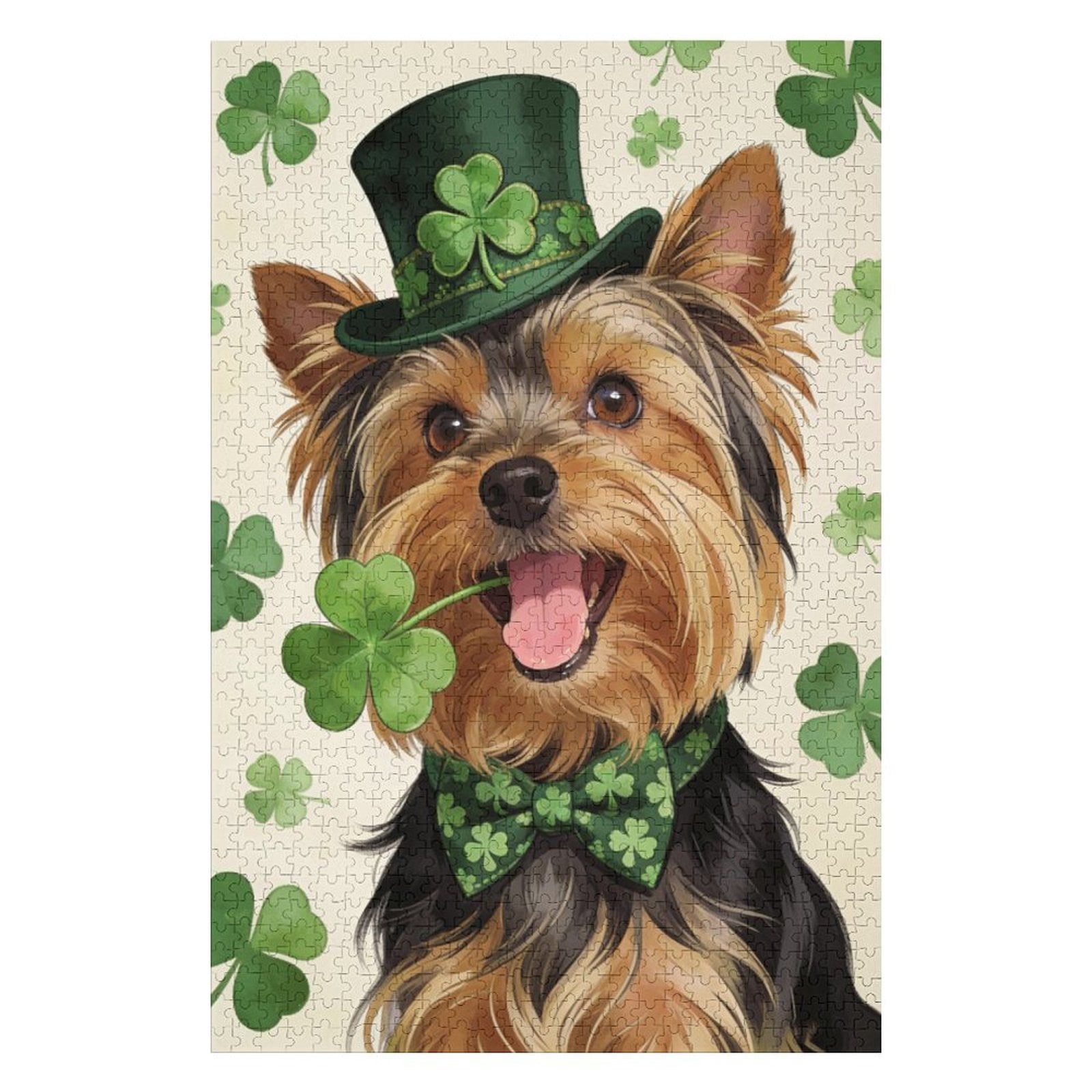 Yorkshire Terrier Shamrock 500 Piece Jigsaw Puzzle for Adults, Saint ...