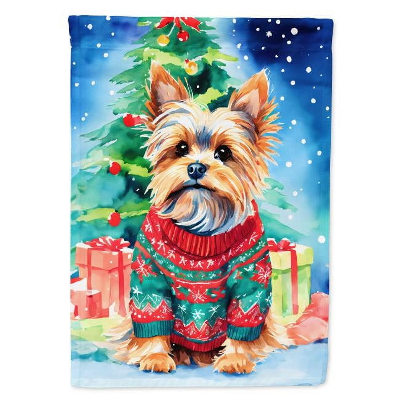 Yorkshire Terrier Yorkie Christmas House Flag 28 in x 40 in - Walmart.com