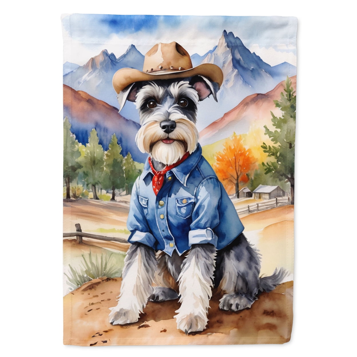 Yorkshire Terrier Yorkie Cowboy Welcome House Flag - Walmart.com