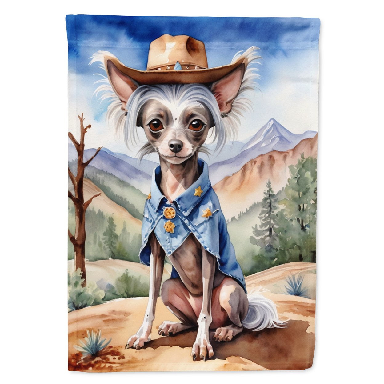 Yorkshire Terrier Yorkie Cowboy Welcome House Flag-DAC5824FLAG-PARENT ...