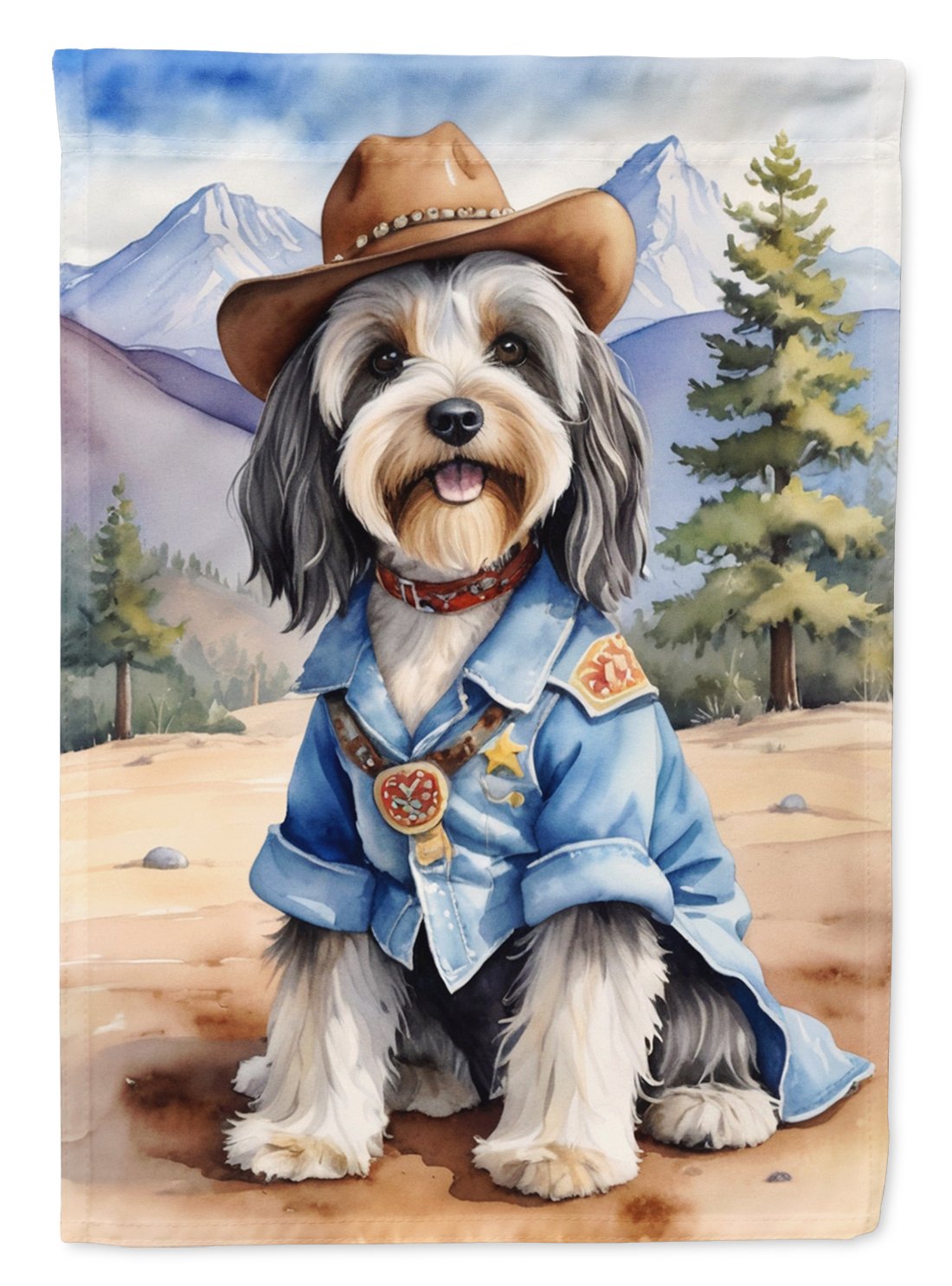 Yorkshire Terrier Yorkie Cowboy Welcome House Flag - Walmart.com
