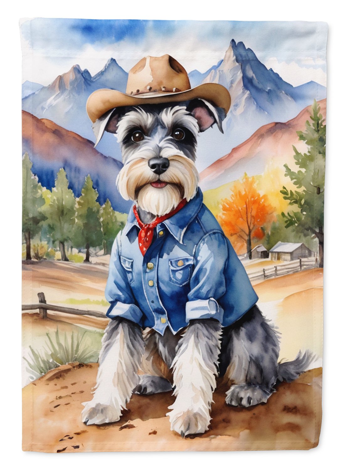 Yorkshire Terrier Yorkie Cowboy Welcome House Flag - Walmart.com