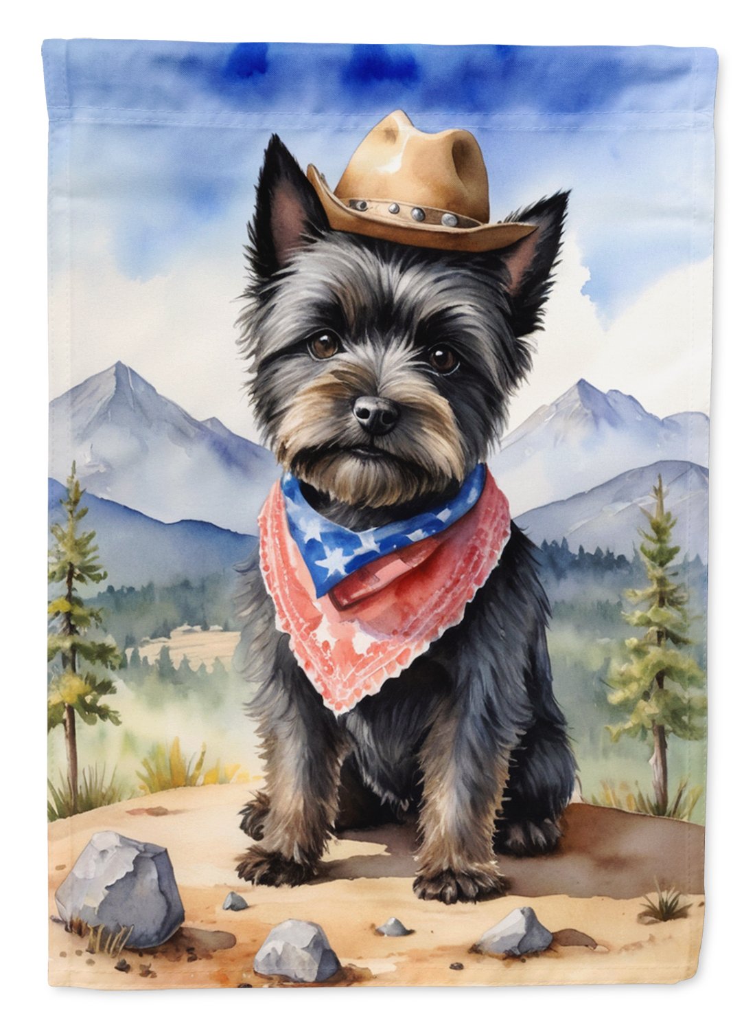 Cairn Terrier Cowboy Welcome House Flag - Walmart.com