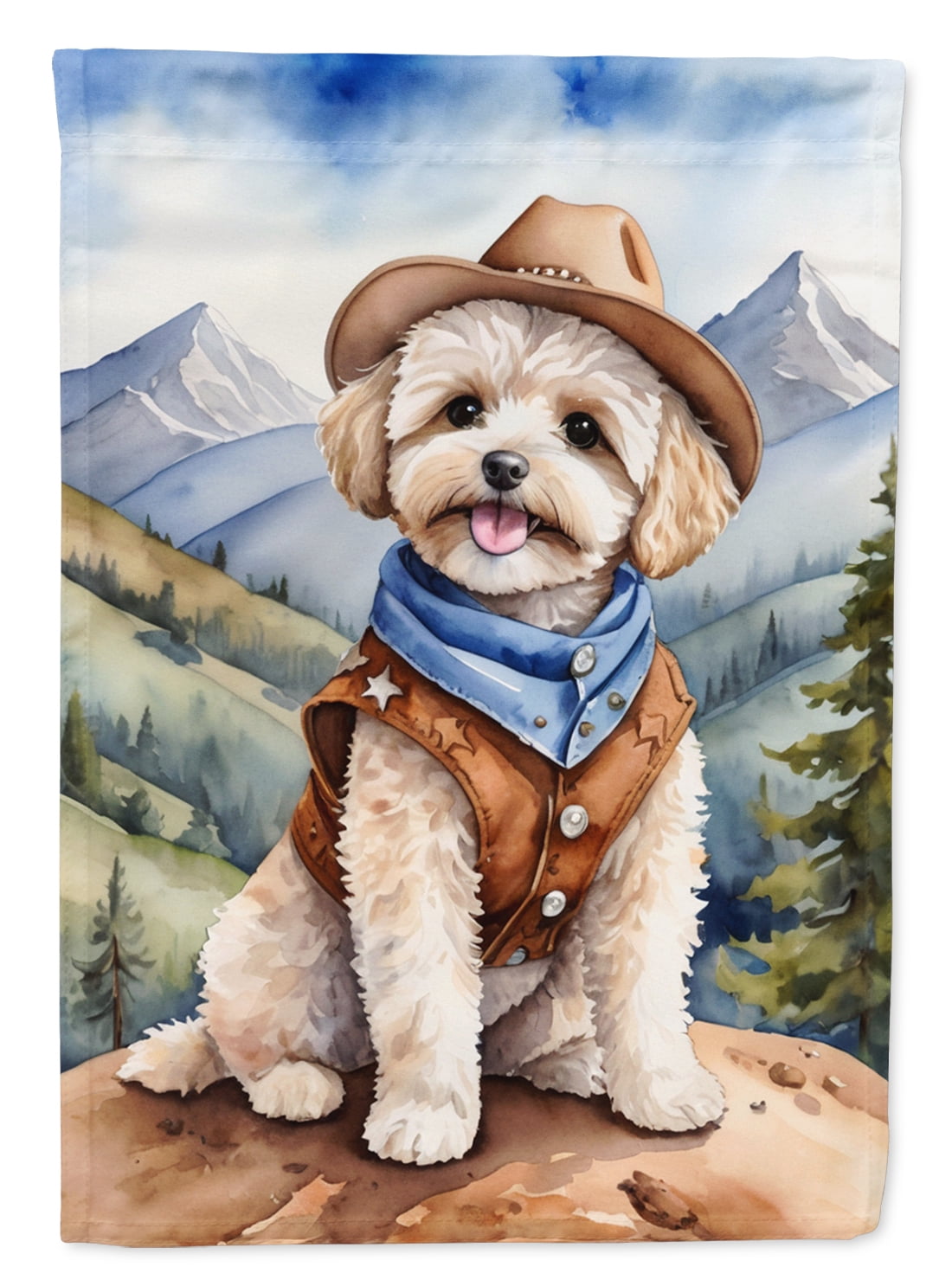 Yorkshire Terrier Yorkie Cowboy Welcome House Flag - Walmart.com