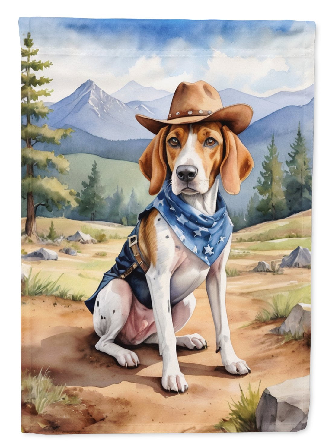 English Foxhound Cowboy Welcome House Flag - Walmart.com