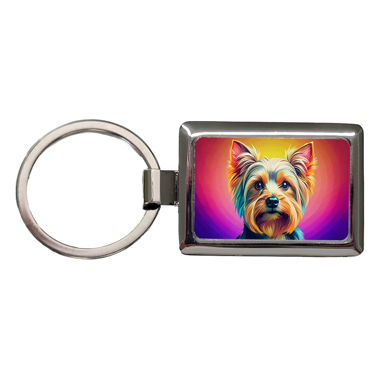 Yorkshire Terrier Yorkie Dog Pop Art Metal Rectangle Keychain - Walmart.com