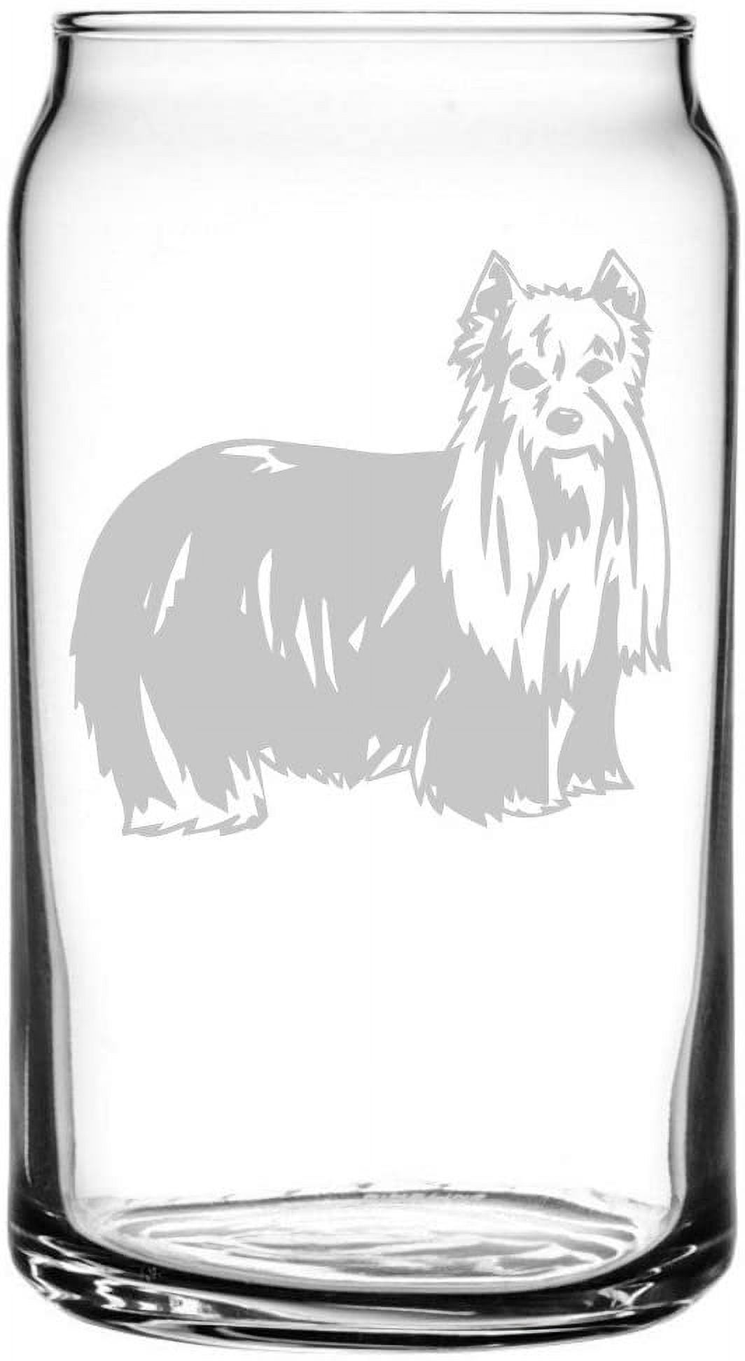 Yorkshire Terrier Yorkie Dog Themed Etched All Purpose 16oz Libbey Can ...