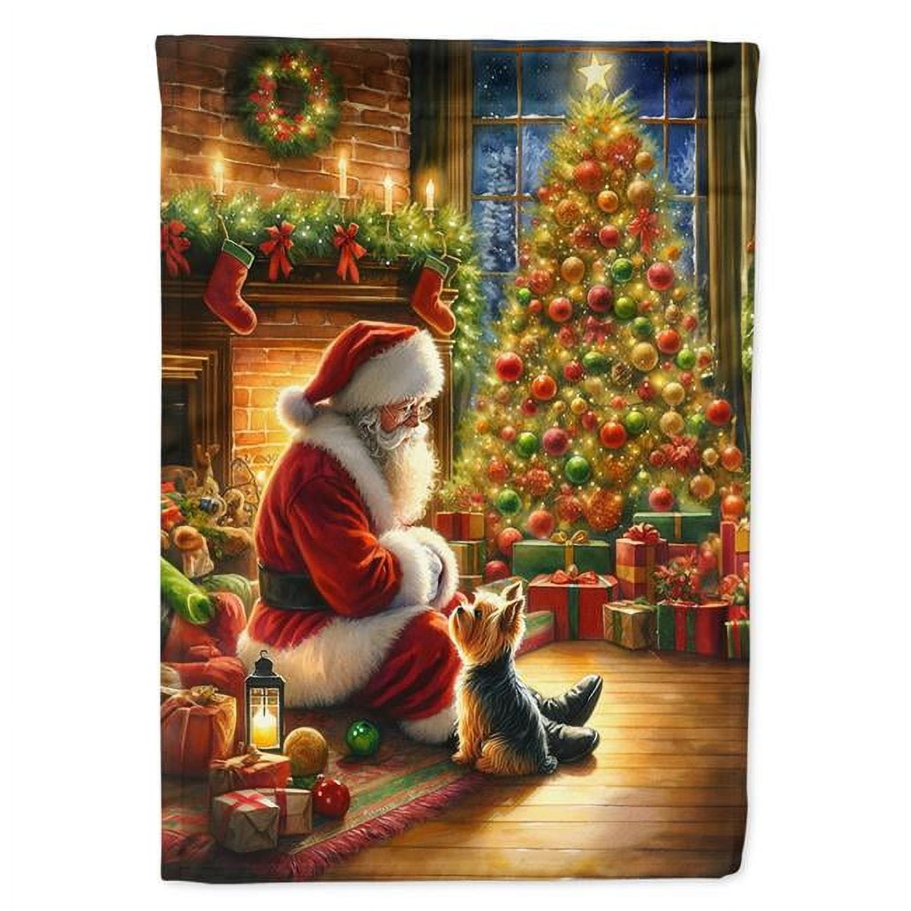 Yorkshire Terrier Yorkie and Santa Claus Garden Flag - Walmart Business ...