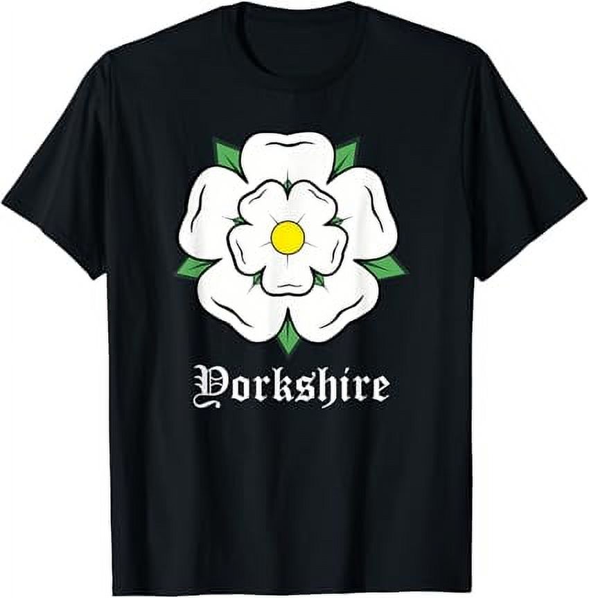 Yorkshire White Rose Symbol UK Country T-Shirt - Walmart.com