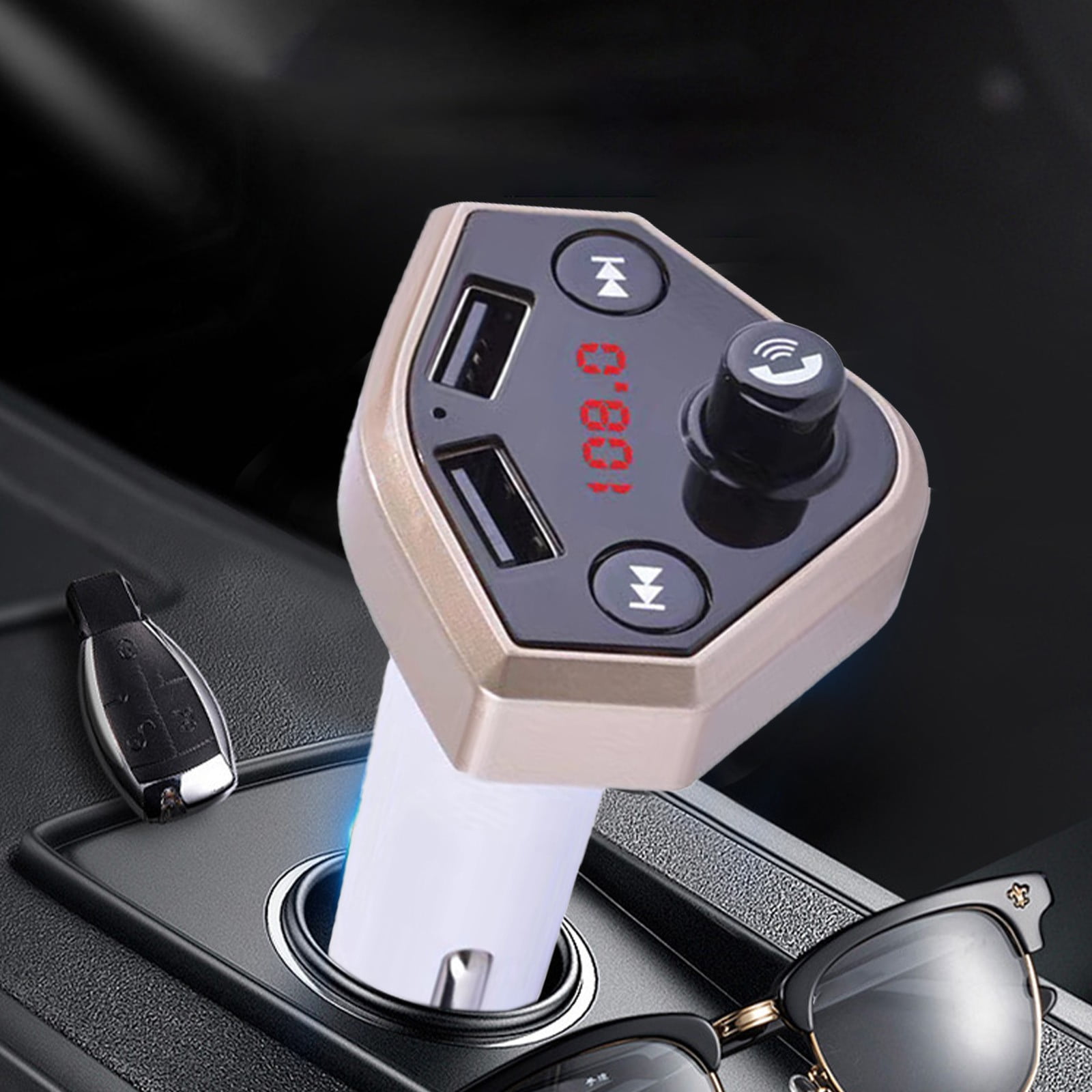 Yorkspred Car MP3 USB Charger - Intelligent Fast Charging 3.1A, LED ...