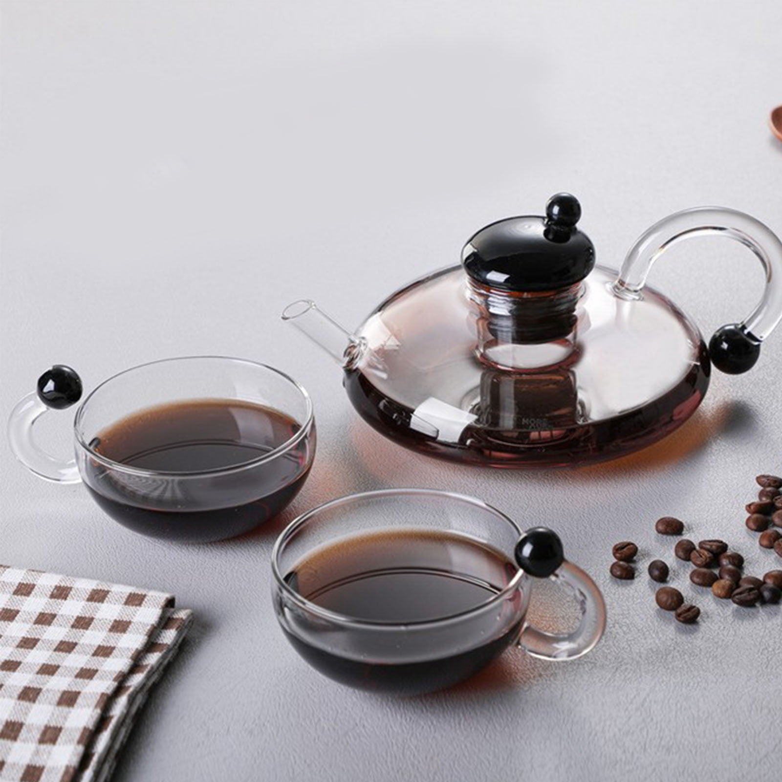 Yorkspred Heated Teapot, High Borosilicate Glass Rats Tail Pot ...