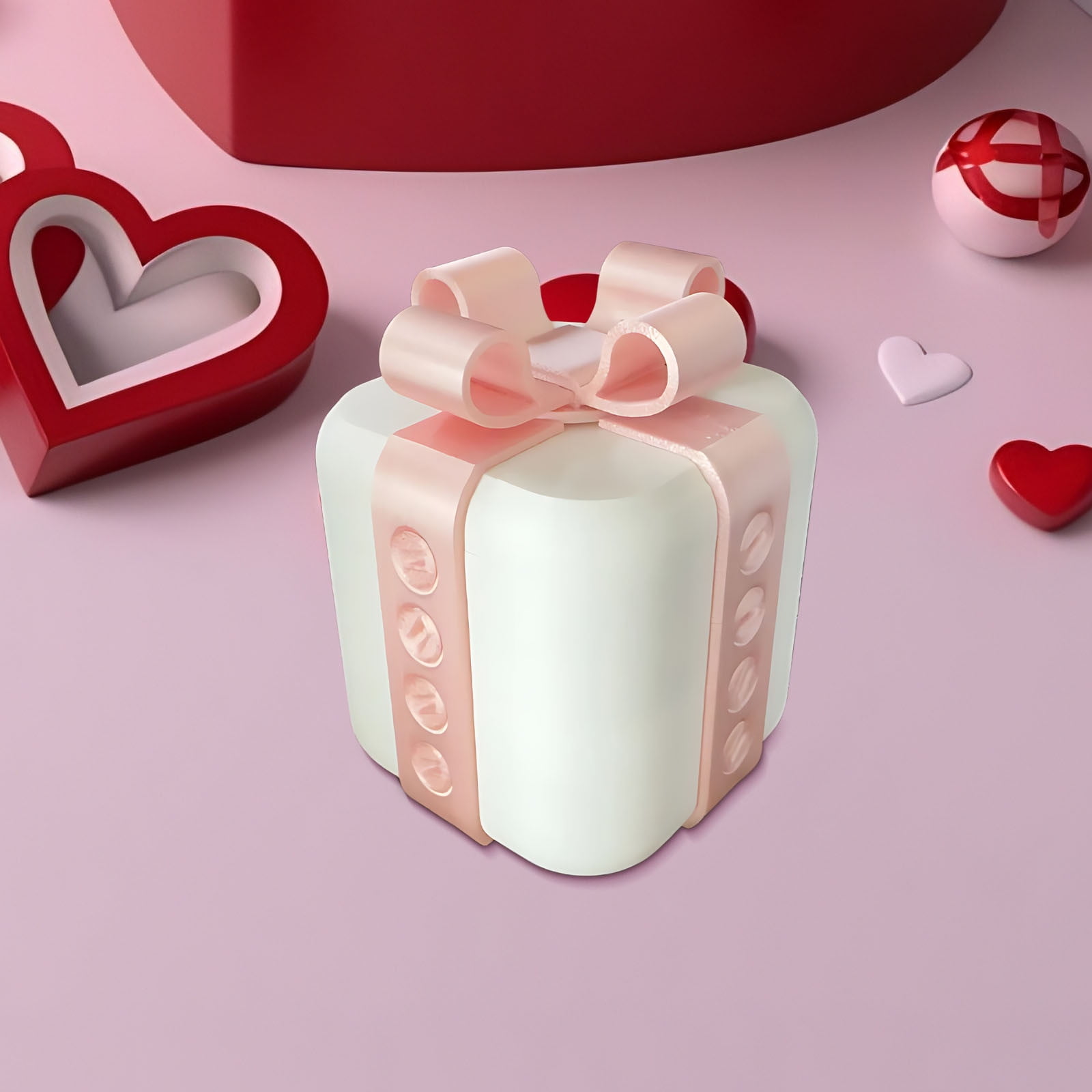 Yorkspred Printed Valentine's Day Rounded Surprise Gift Box, Valentine ...