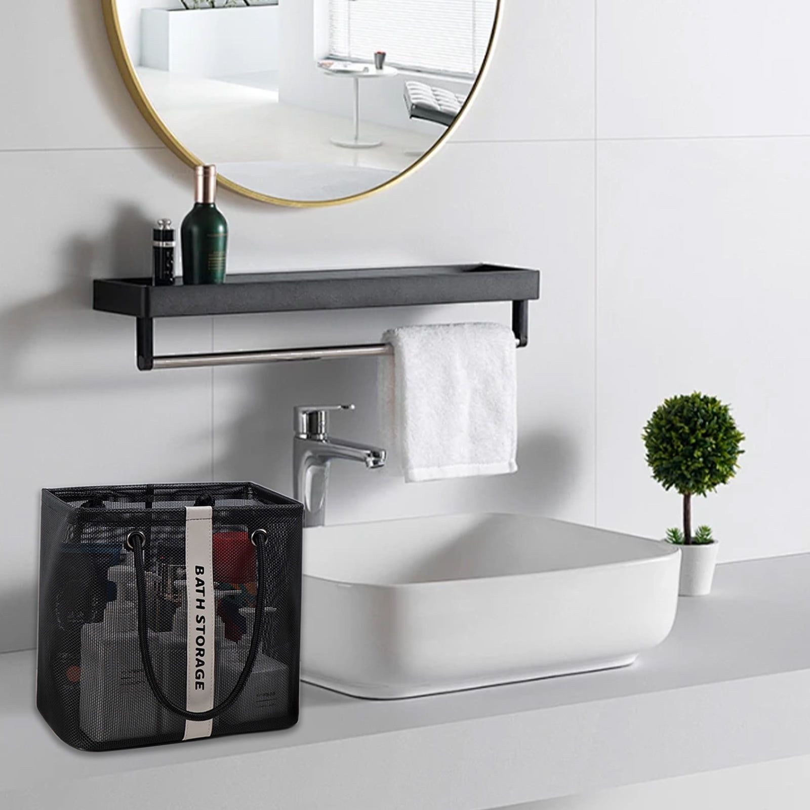 Yorkspred Toiletry Bag, Portable Travel Bath Storage Basket, Large ...