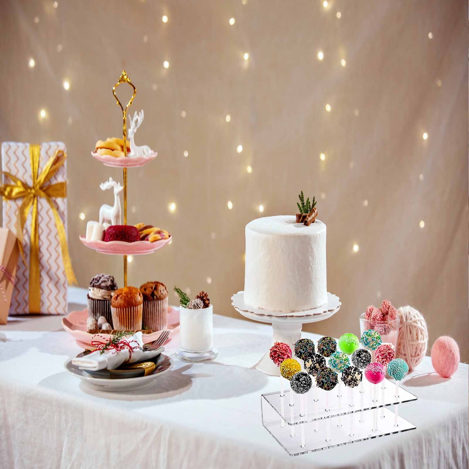 Yorkspred Transparent Acrylic Lollipop Display Stand with 20 Holes for ...