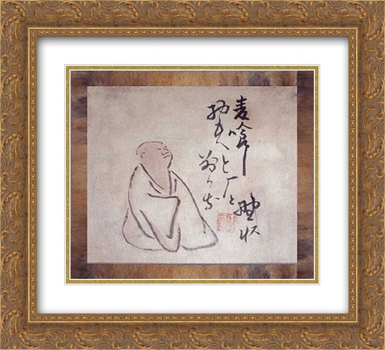 Yosa Buson 2x Matted 22x20 Gold Ornate Framed Art Print 'Haiku Poet and ...
