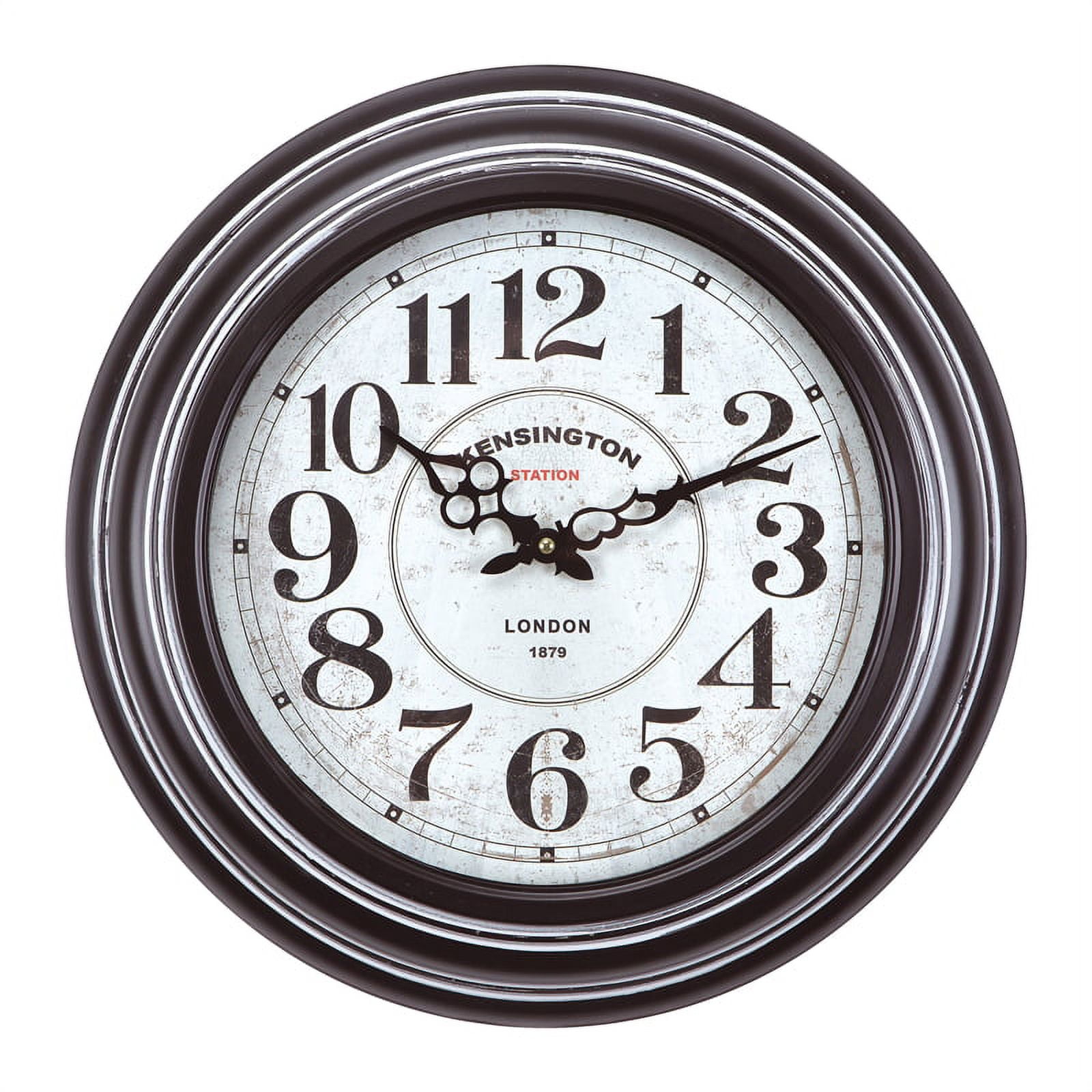 Yosemite 'Circular Skip Movement' Metal Wall Clock in Distressed Black ...